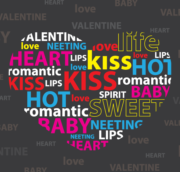 Valentine s Day Heart Shaped Word Cloud Download Free Vector Art 