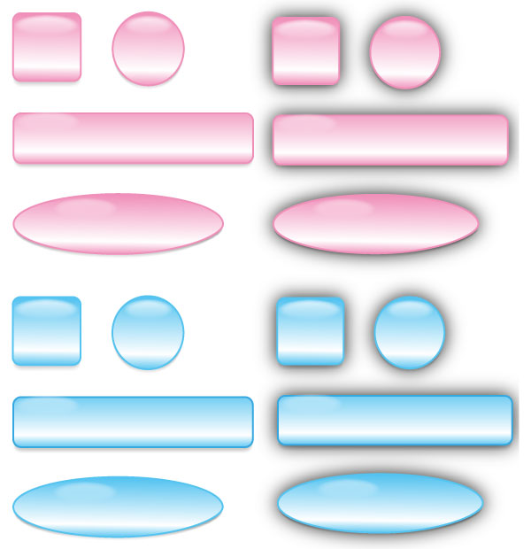 Glass Buttons and Bars Vector Free | Download Free Vector Art | Free ...