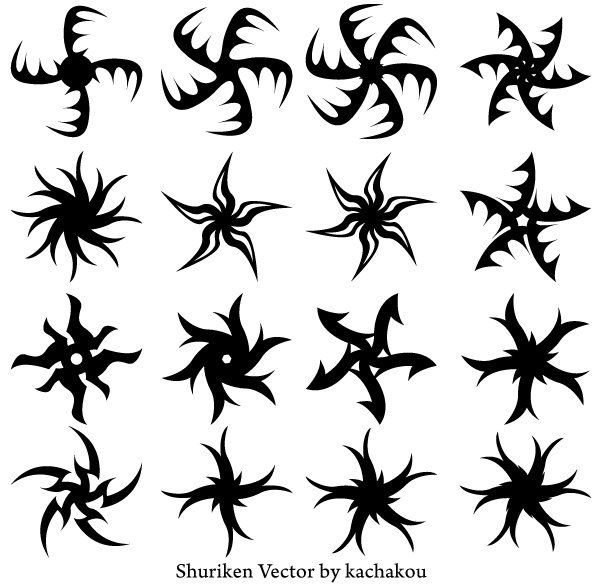 Vector Ninja Shuriken | Download Free Vector Art | Free-Vectors