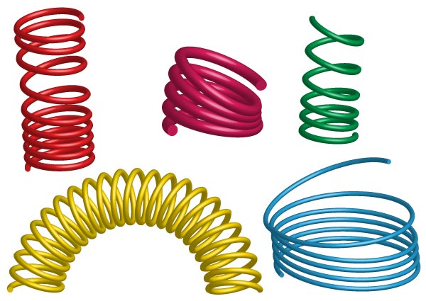 3D Coil Springs Vector Illustrator | Download Free Vector Art | Free ...