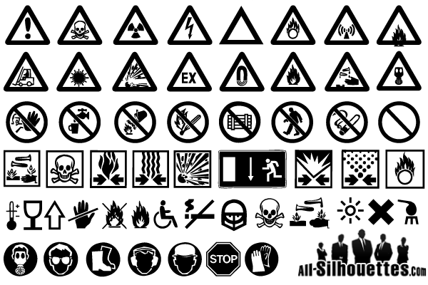 Free Warning Signs Vector Art | Download Free Vector Art | Free-Vectors