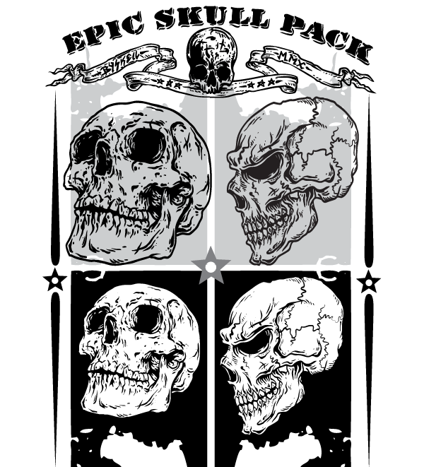 Free Skulls Vector Pack | Download Free Vector Art | Free-Vectors