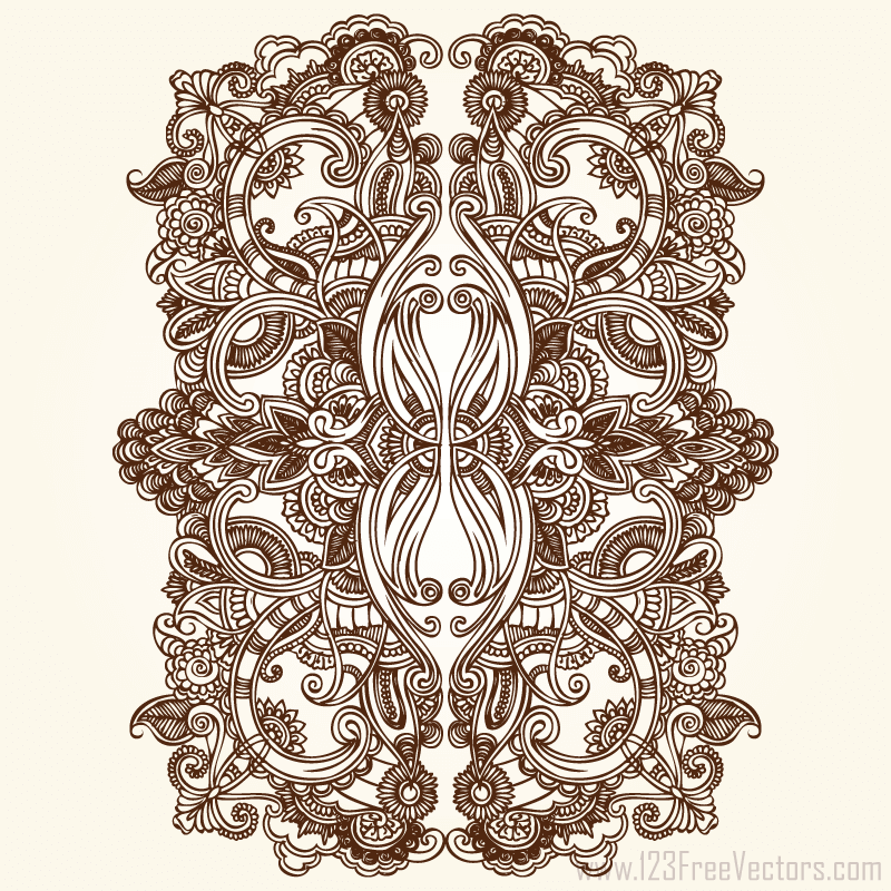 Floral Ornament Vector Free Download | Download Free Vector Art | Free ...