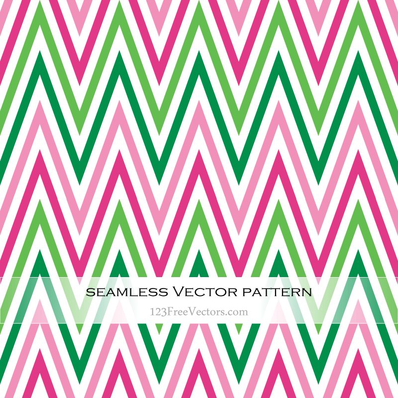 Pink and Green Zig Zag Seamless Pattern | Download Free Vector Art | Free-Vectors